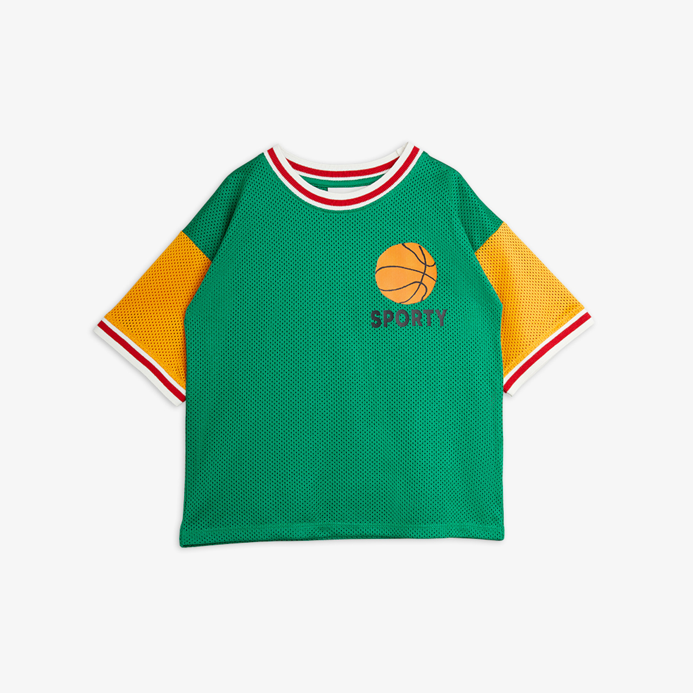 Basketball Mesh T-Shirt Grön | Mini Rodini