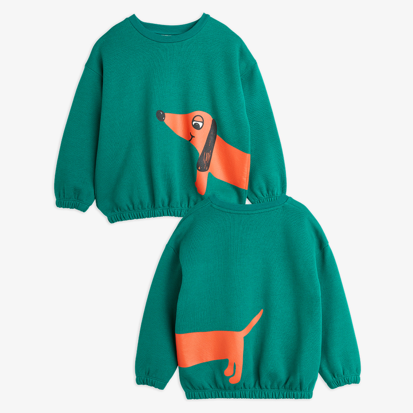 Dog Sweatshirt Green | Mini Rodini